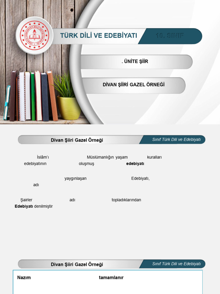 Divan Siiri Gazel | PDF