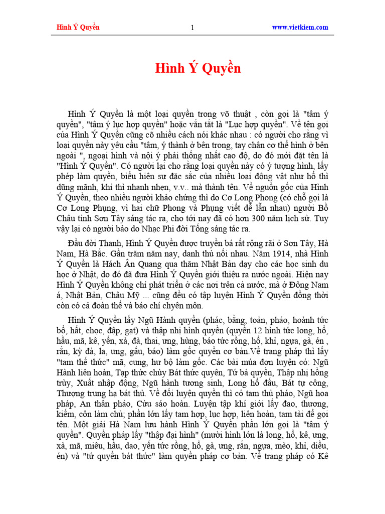 Hinh Y Quyen | PDF