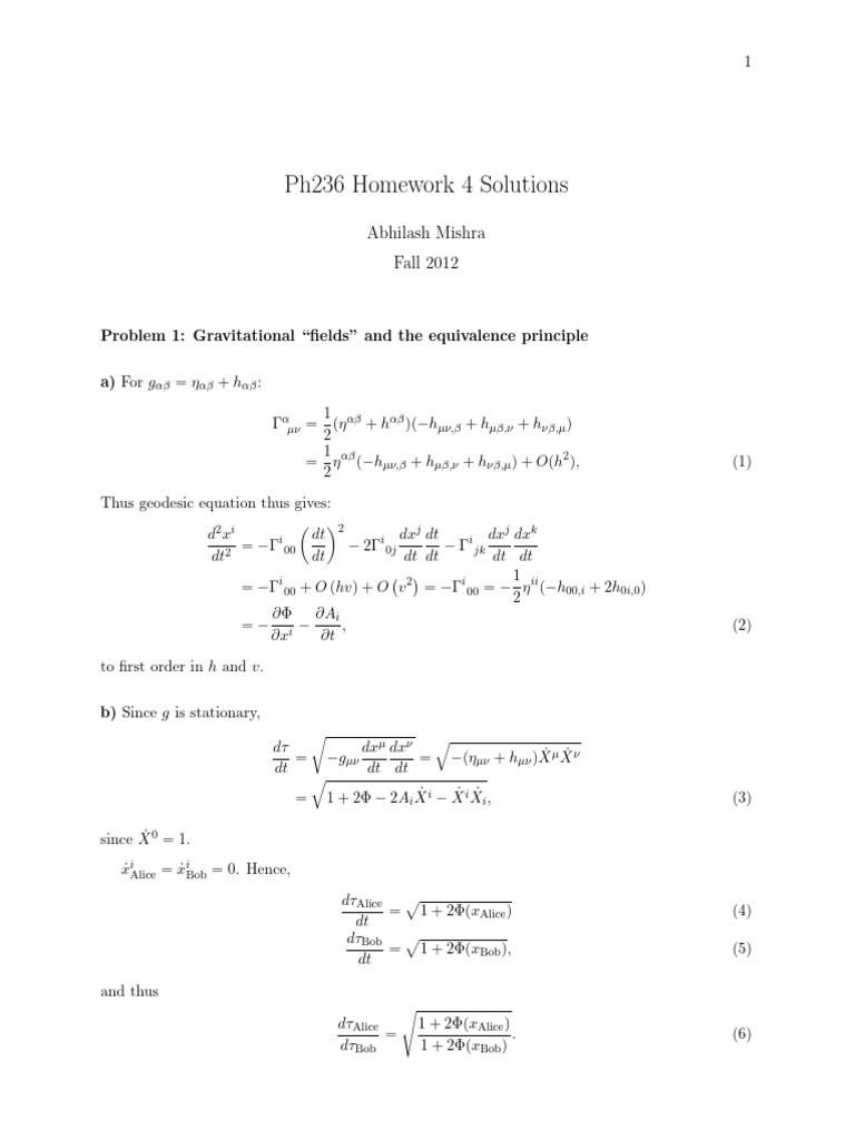 sol4 | PDF | Redshift | Theory Of Relativity