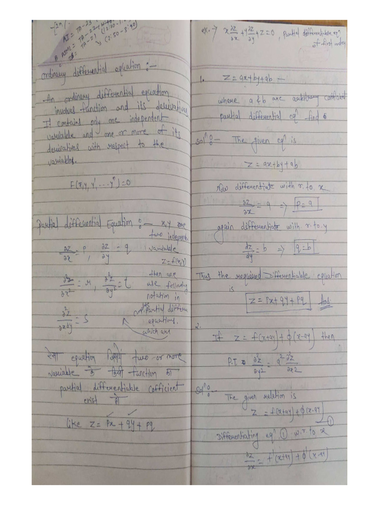 Unit 1 M3.Partial Differential Equation | PDF