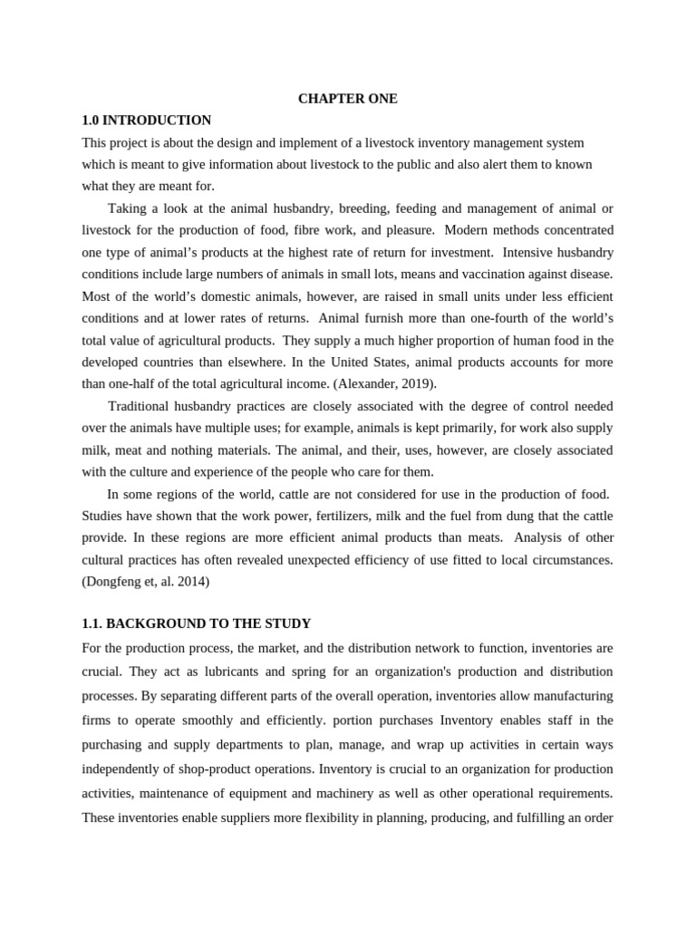 CHAPTER ONE | PDF | Databases | Inventory