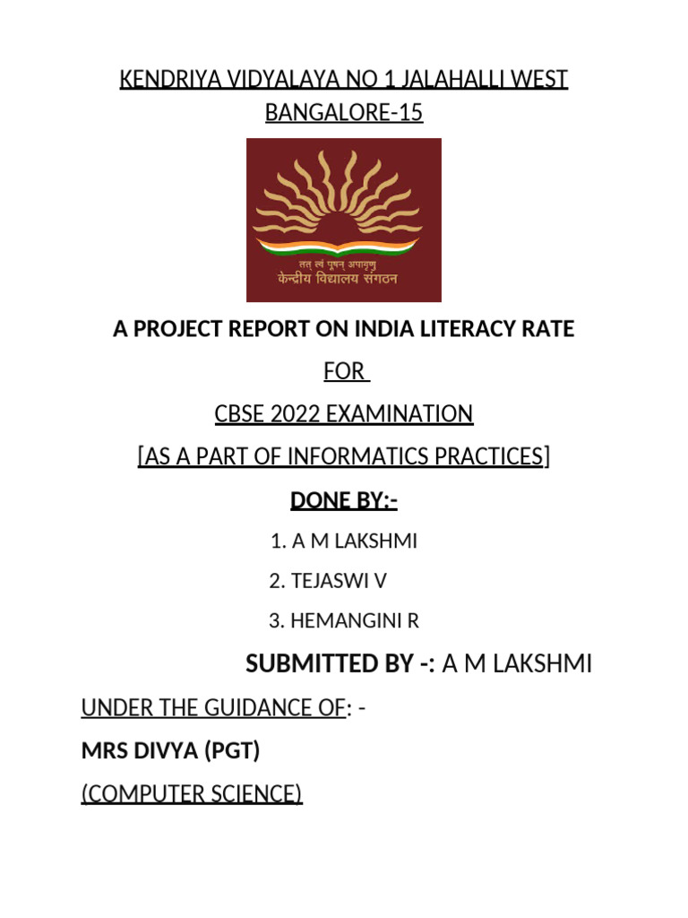 Ip Investigatory Project | PDF | Python (Programming Language) | Literacy