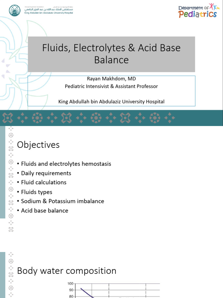 Pediatric Fluid Management Guide | PDF | Dehydration | Physiology