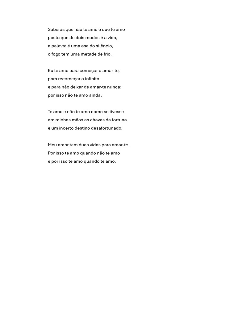 Sonetos de Amor e Dualidade | PDF
