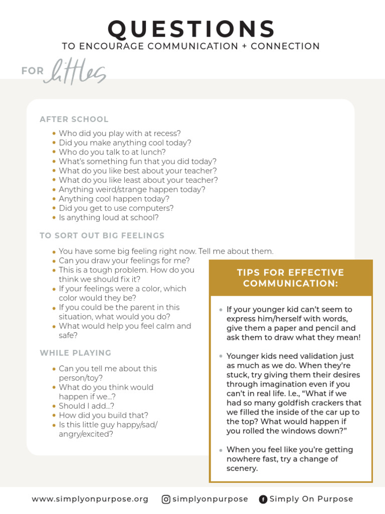 Questions-to-Encourage-Communication-and-Connection | PDF