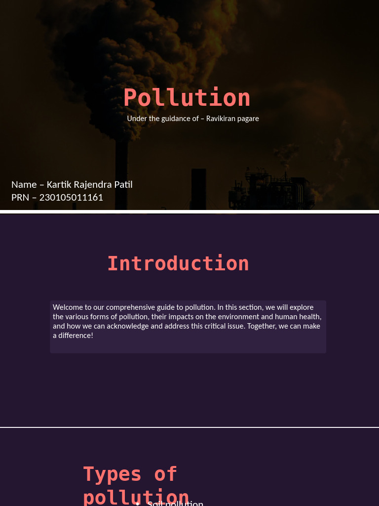 Environmental Studies Project Report PPT - 230105011161 - FY BCA - DIV ...