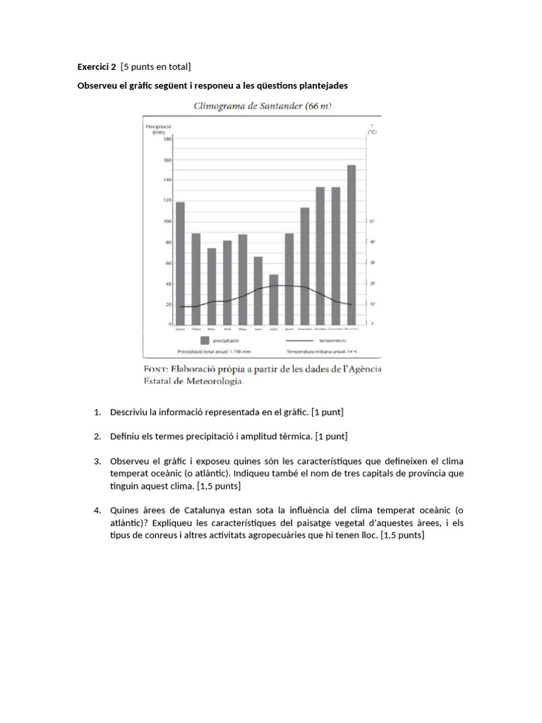 Climograma Exercici PAU | PDF