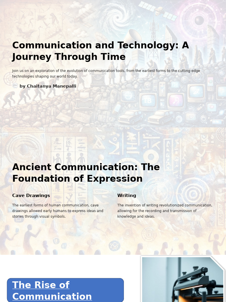 Seminar Communication and Technology A Journey Through Time 1 | PDF ...
