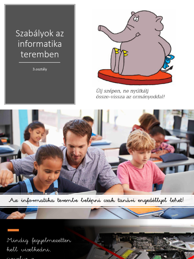 Szabályok Az Informatika Teremben | PDF