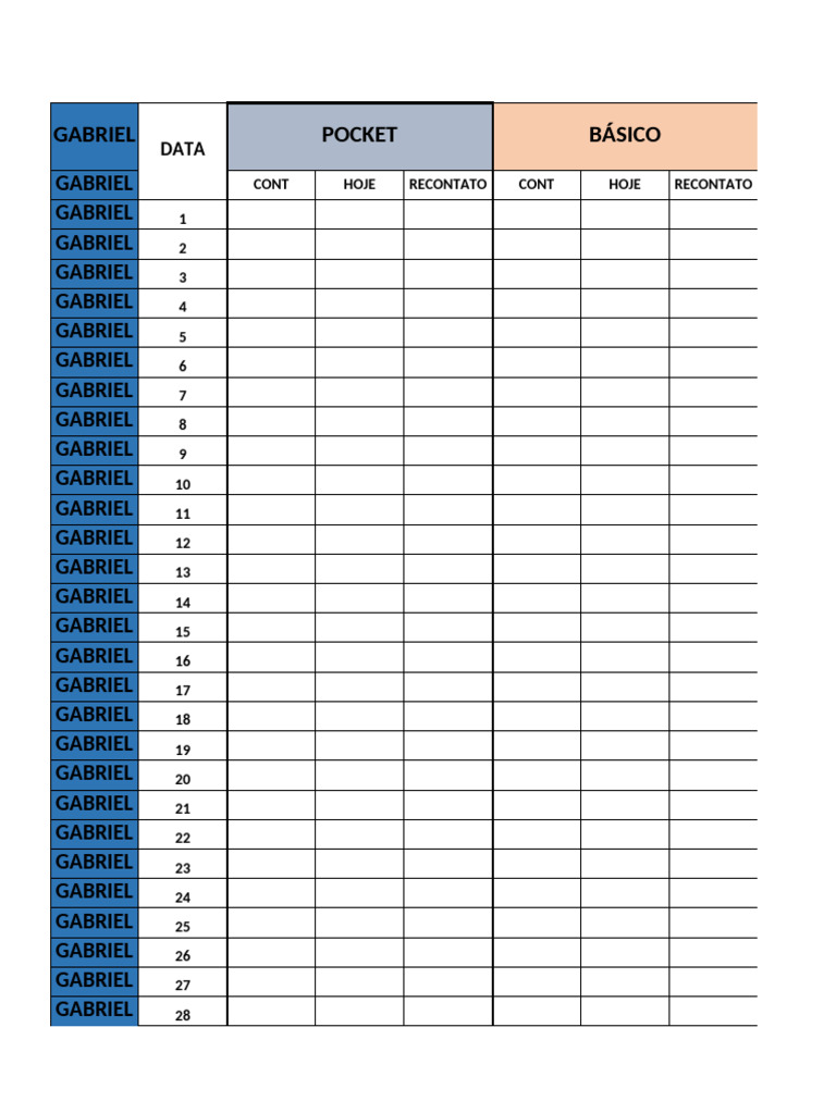 Planilha RD Gabriel | PDF