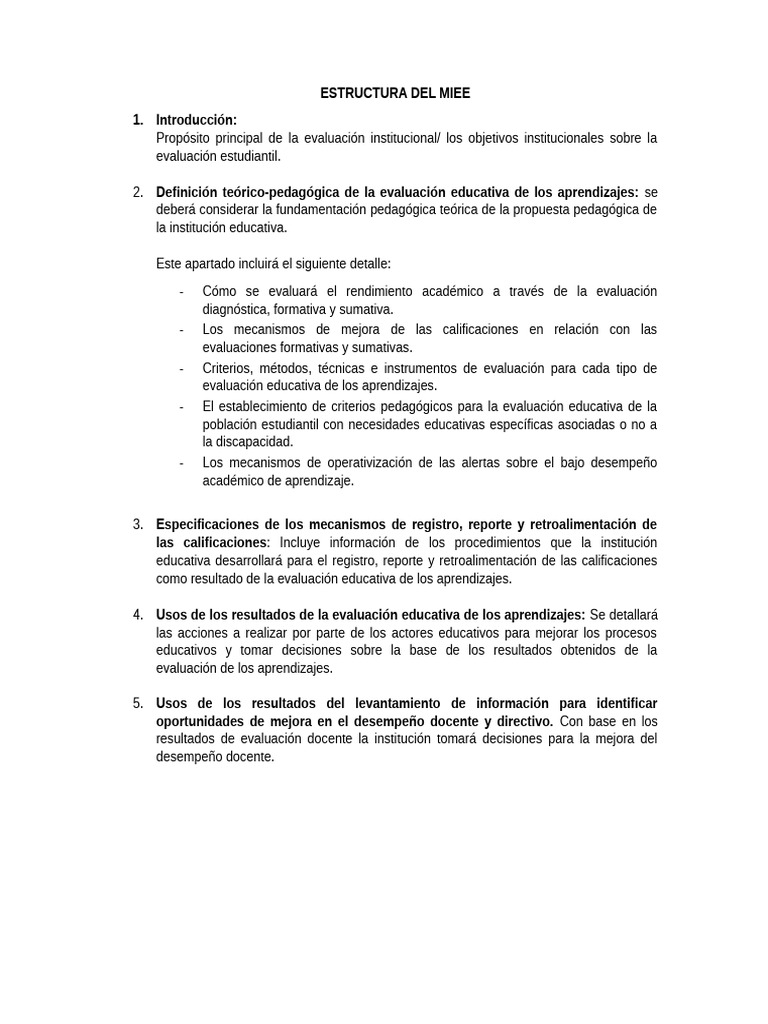 Estructura Del Miee | PDF