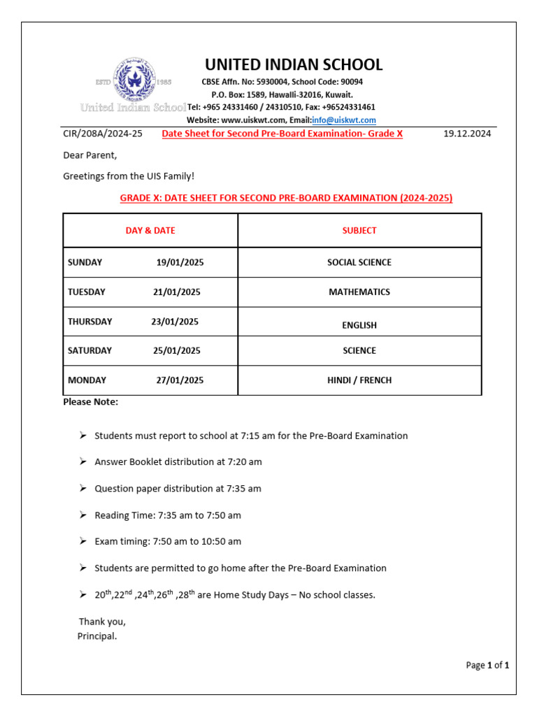 Eet For Second Pre-Board Examination - Grade X | PDF