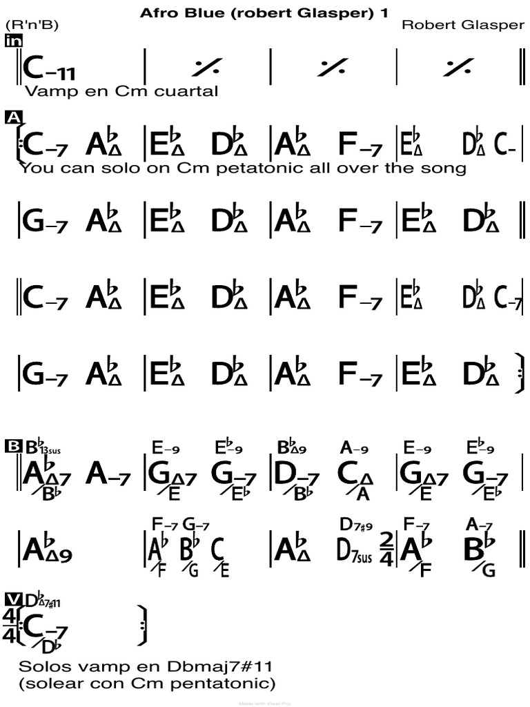 Afro Blue (Robert Glasper) 1 | PDF