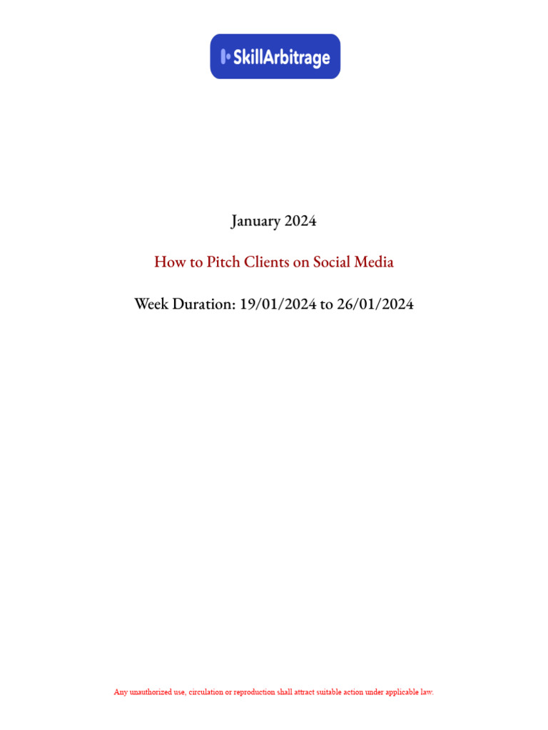How To Pitch Clients On Social Media | PDF | Audit