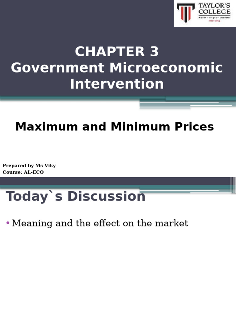 1 - Maximum and Minimum Prices | PDF | Taxes | Market (Economics)