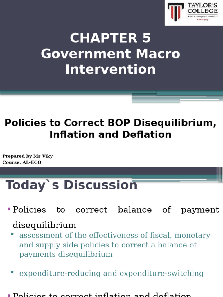 2 - Policies To Correct BOP and Inflation | PDF | Inflation | Fiscal Policy