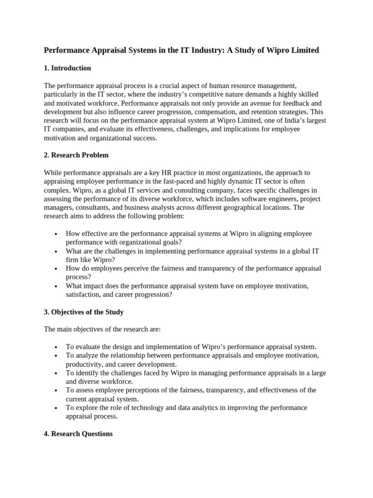 Performance Appraisal Wipro | PDF | Performance Appraisal | Motivation
