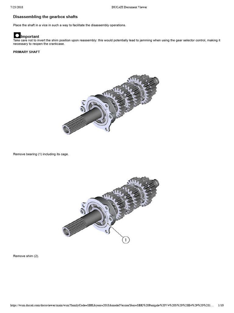 Disassembling The Gearbox Shafts | PDF | Gear | Machines
