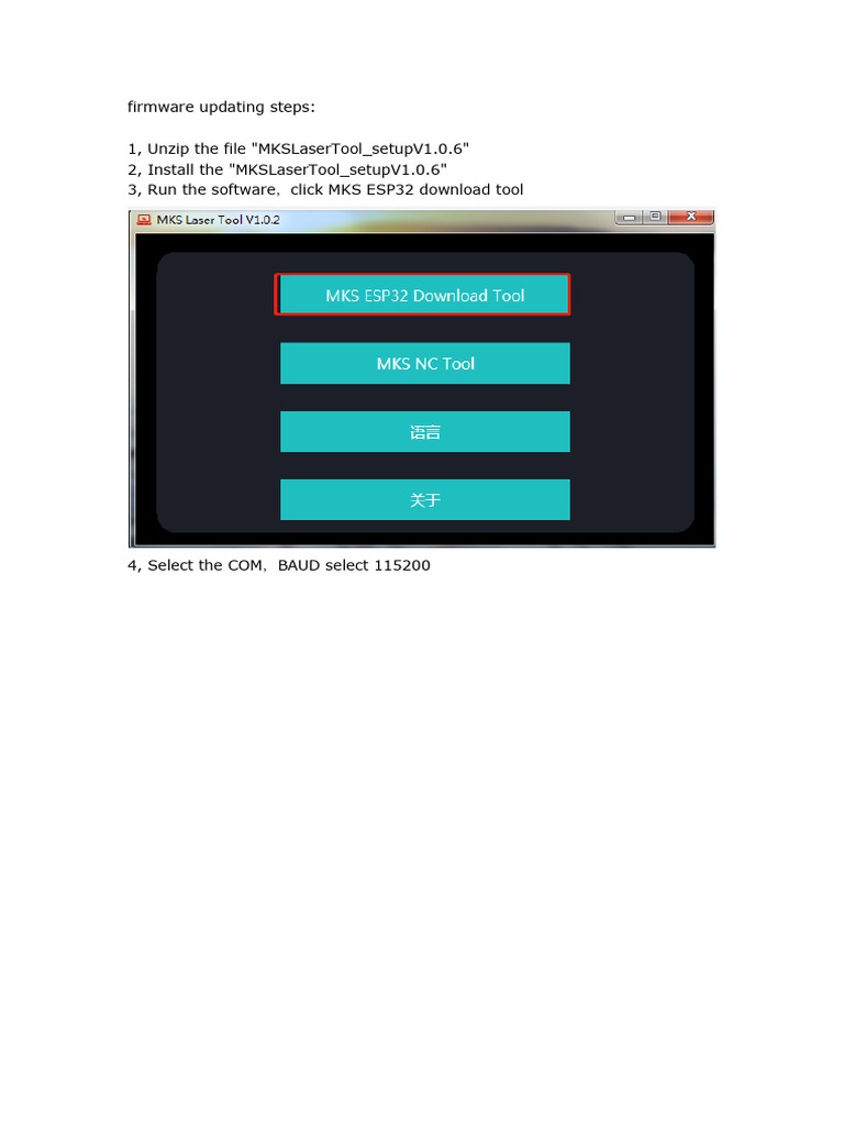 Firmware Update Guide for MKS Tools | PDF