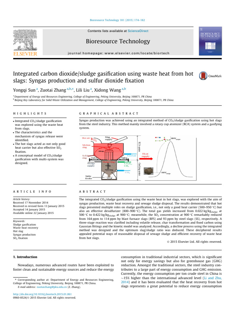 70 - Integrated Carbon Dioxide Sludge Gasification Using Waste Heat ...