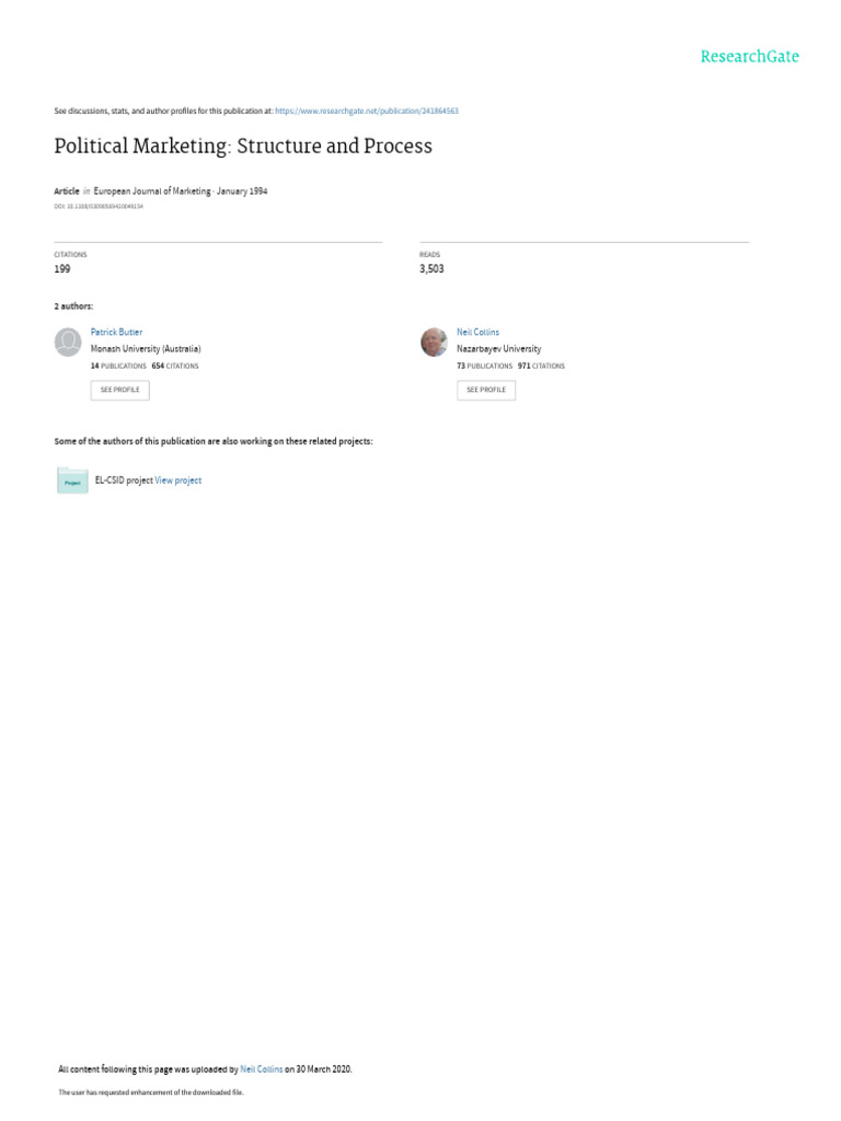 Butler Et Collins - 1994 - Political Marketing Structure and Process ...