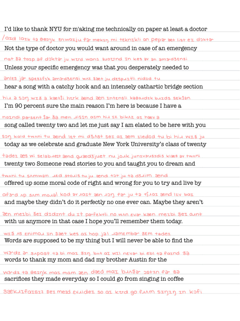 Phonetics Final Transcription Project | PDF