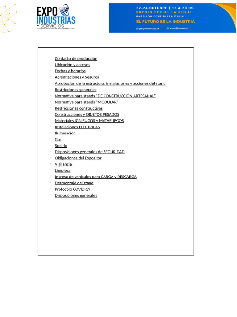 Manual Del Expositor-Expo Industrias 2024 | PDF | Seguro | Póliza de ...