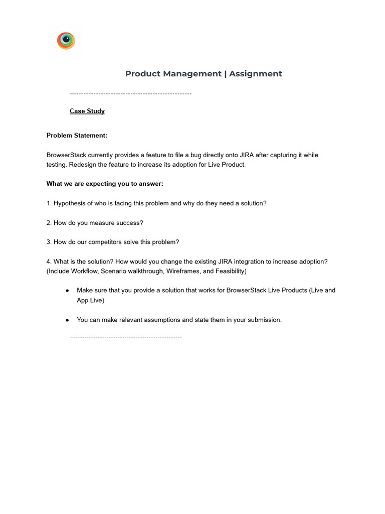 BrowserStack APM Assignment | PDF
