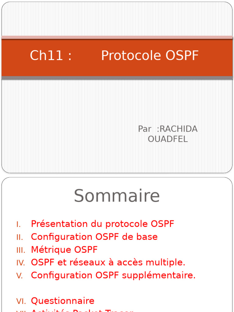 Guide complet sur le protocole OSPF | PDF | Réseau informatique | l ...
