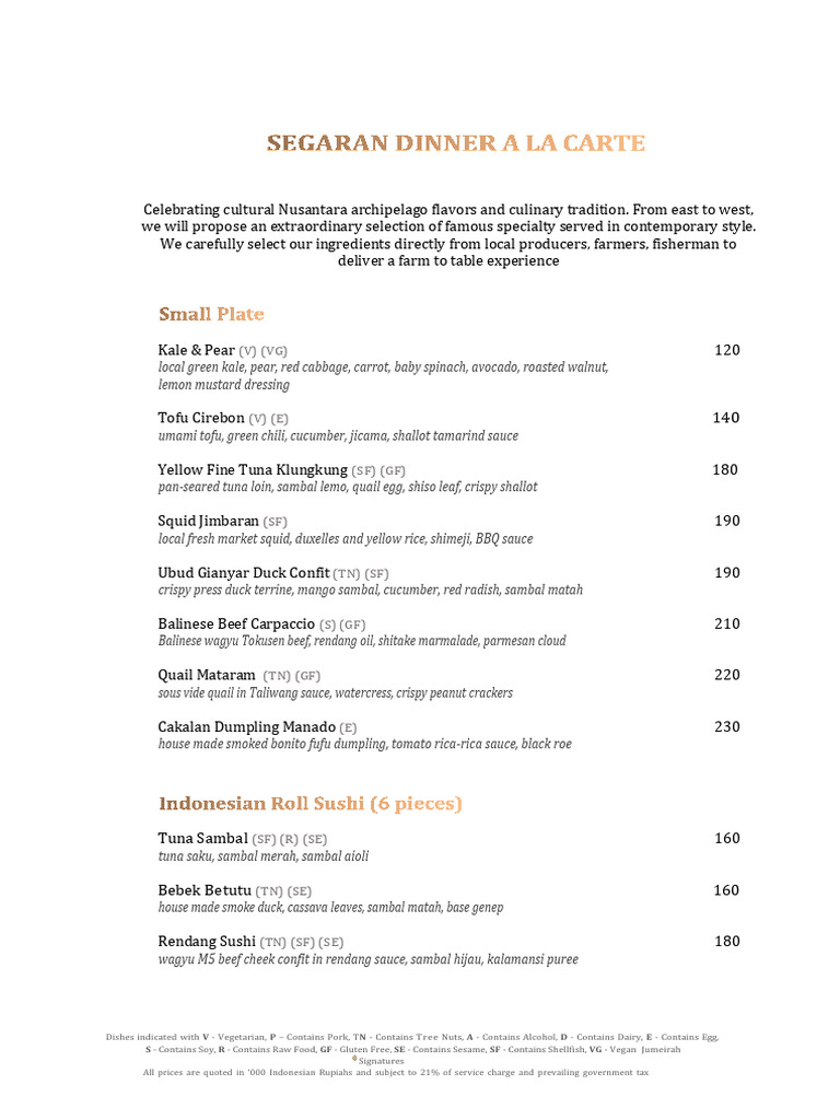 Indonesian Culinary Delights Menu | PDF | Indonesian Cuisine | Sauce