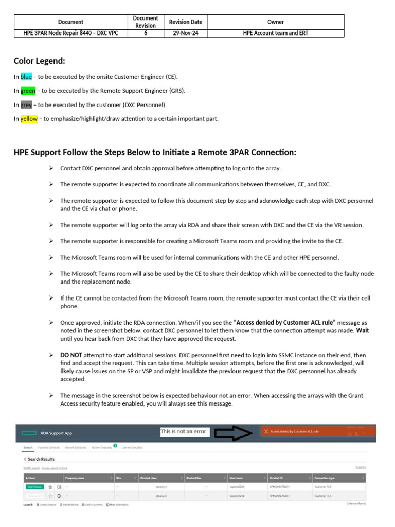 3PAR Node Repair Template 8k-DXC Rev6 | PDF | Usb | Command Line Interface