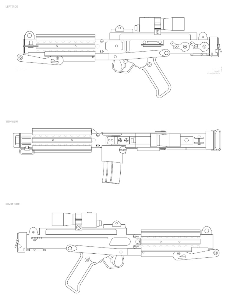 E11 Imperial Blaster Blueprint | PDF