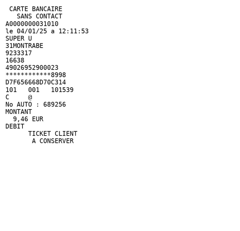 Ticket de CB - 04012025-121300 | PDF