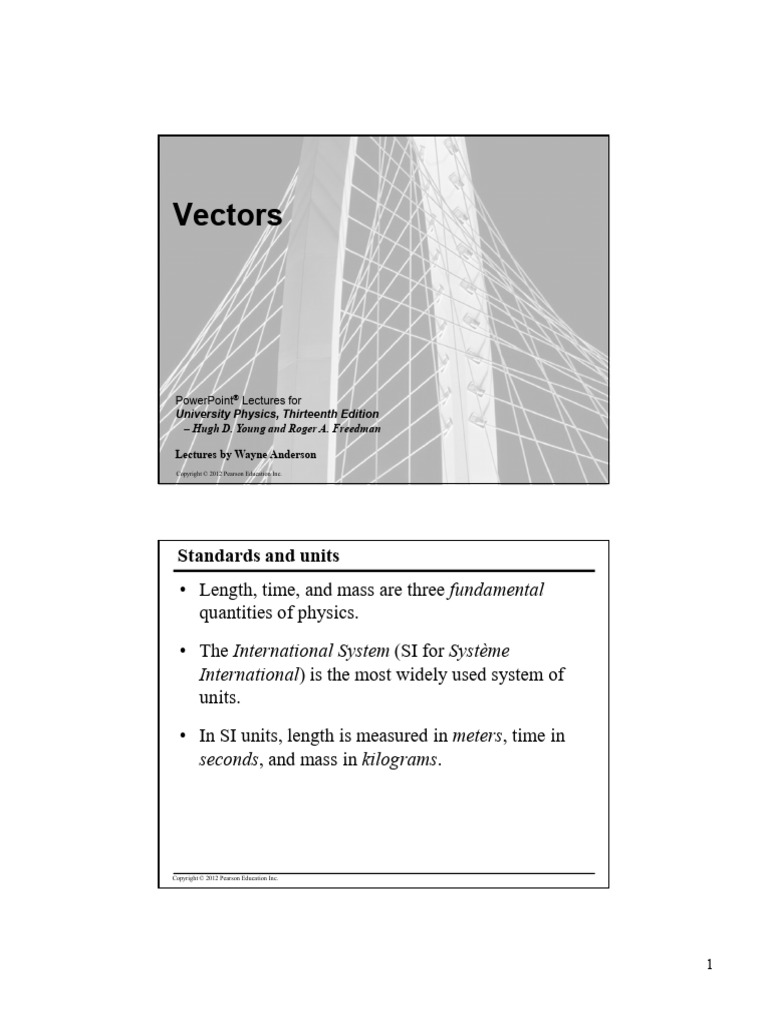 Lecture-Vectors | PDF | Euclidean Vector | Significant Figures