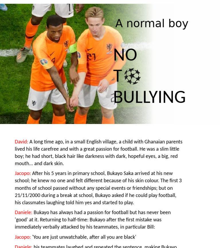 Bullying and Football: Bukayo's Story | PDF