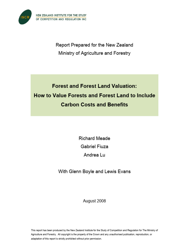 2008 05 How To Value Forests and Forest Land | PDF