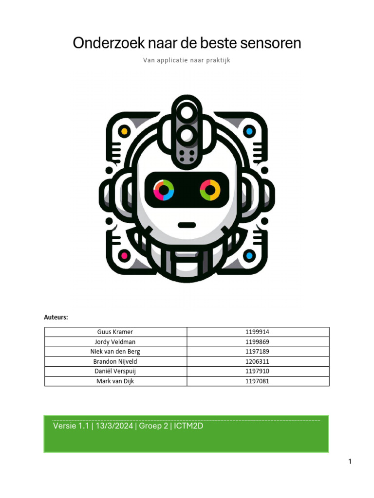 Sensor Onderzoek | PDF