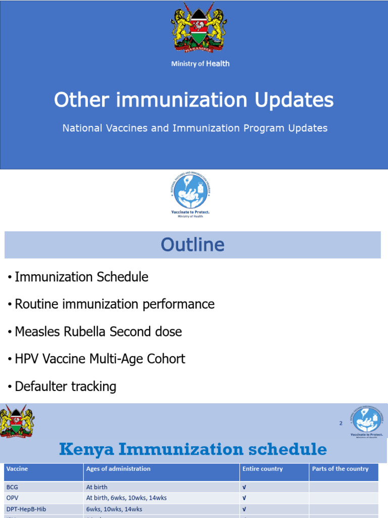 Kenya Immunization Schedule Updates 2023 | PDF | Vaccines | Measles
