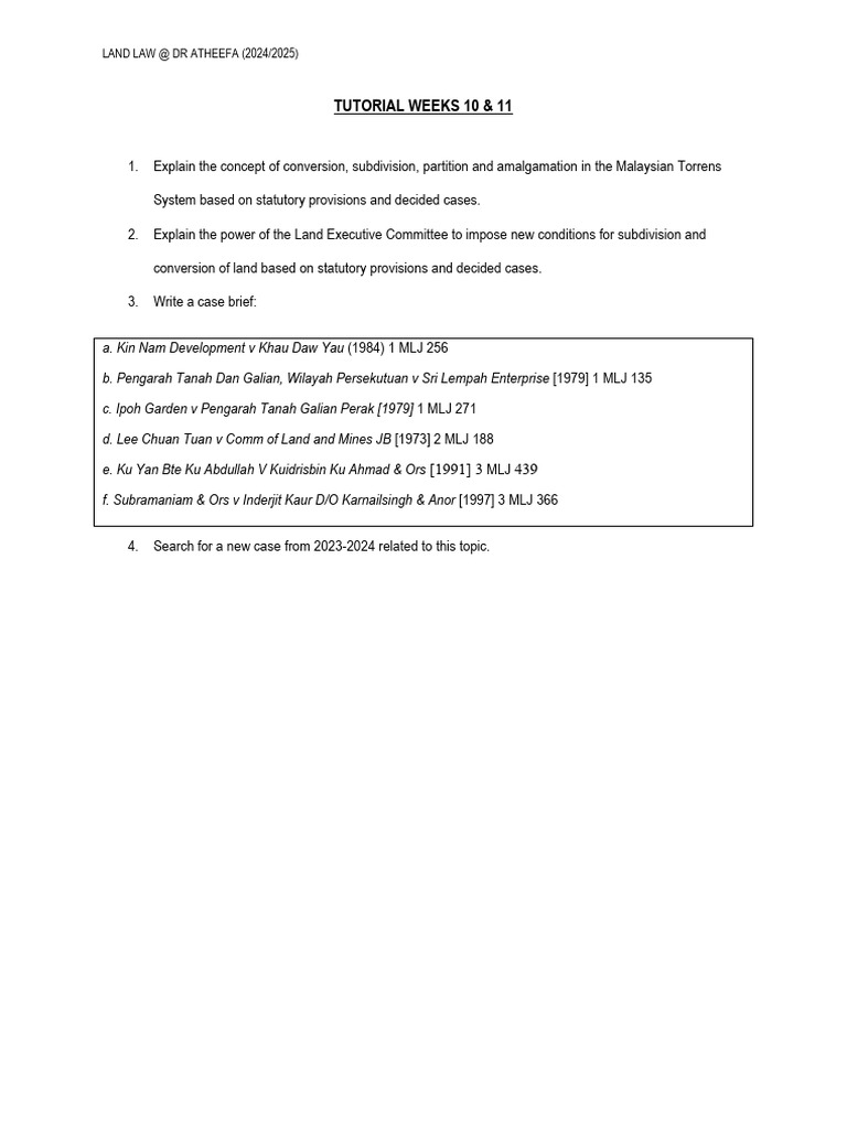 Tutorial Week 10 11 | PDF