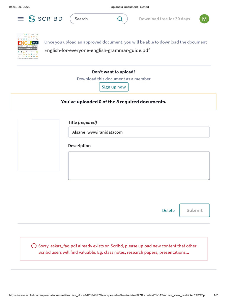 Upload A Document - Scribd | PDF | Scribd | Online Services