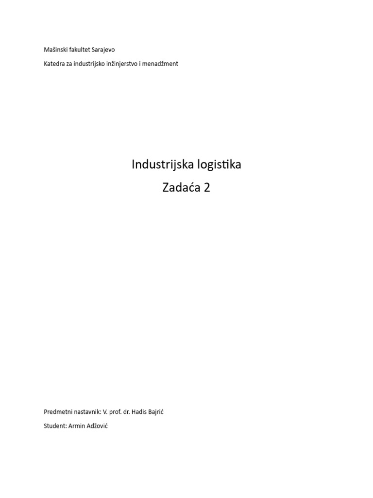 IL - Adzovic Armin - Zadaca 2 | PDF