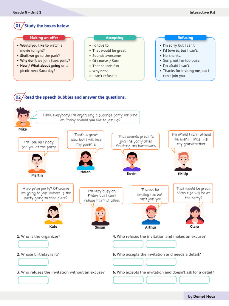 Grade 8 Interactive English Kit | PDF