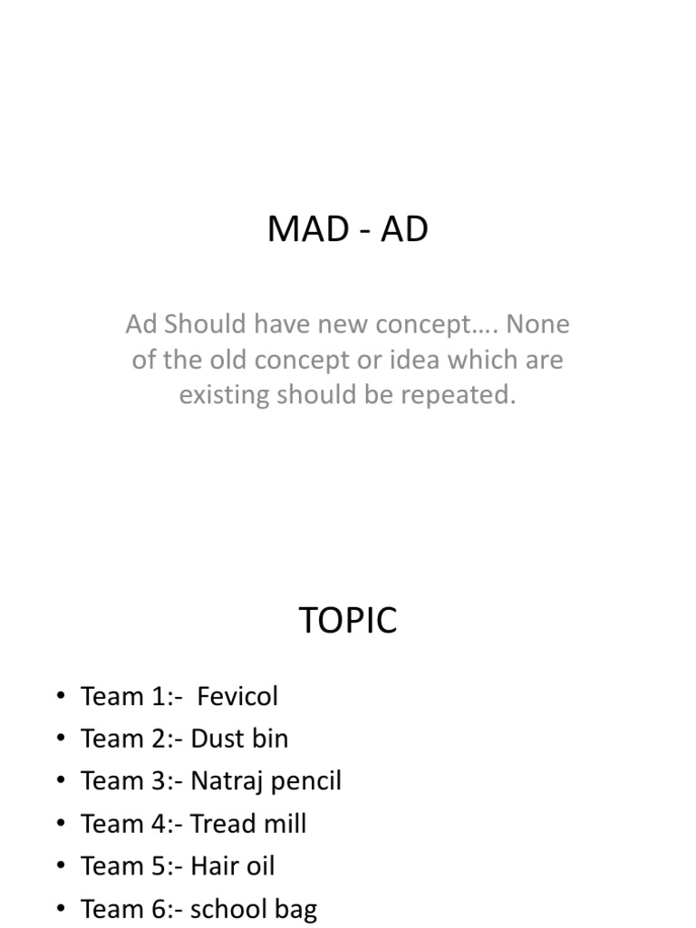 Mad - Ad | PDF