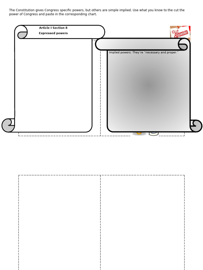 The Power of Congress - Worksheet | PDF