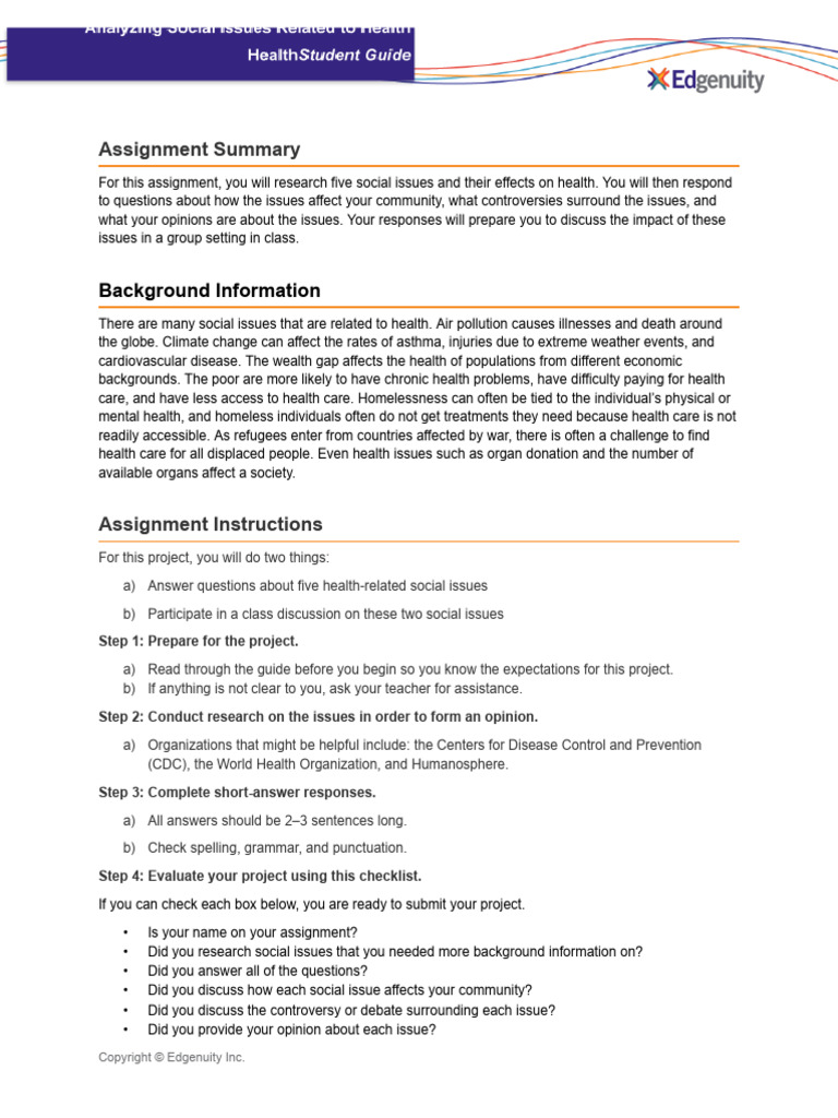 Project Societal Issues Student Guide | PDF | Homelessness | Hyperthermia