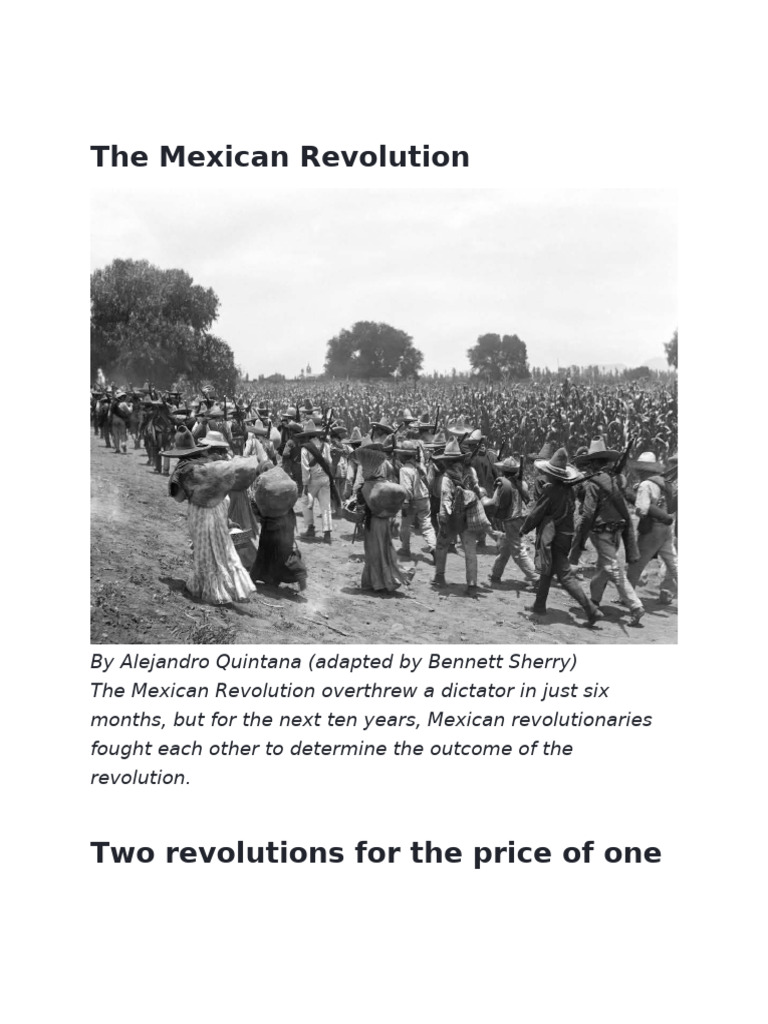The Mexican Revolution | PDF | Political Science | Mexican Revolution
