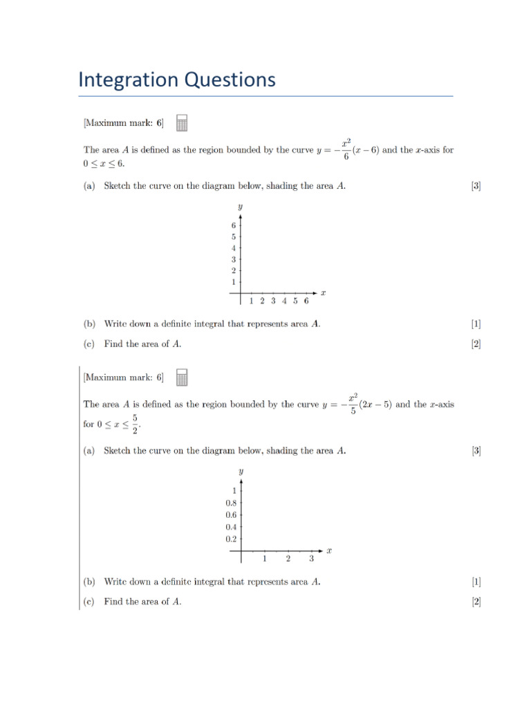 Integration Questions | PDF