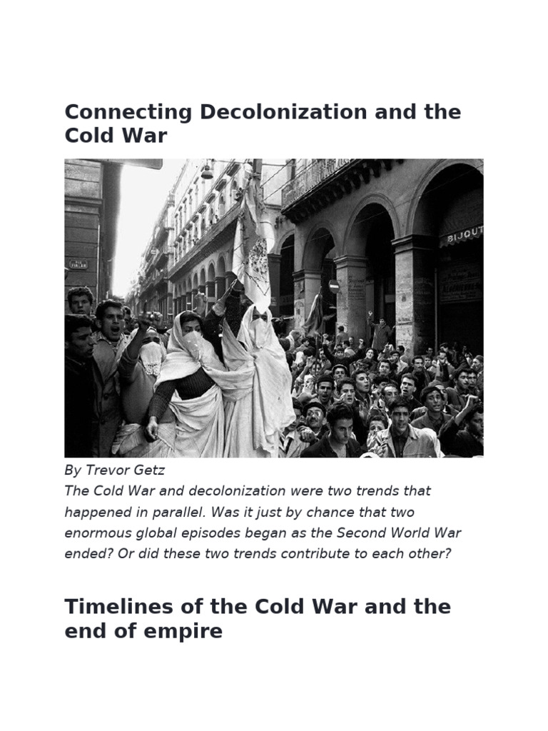 Connecting Decolonization and The Cold War | PDF | Cold War ...