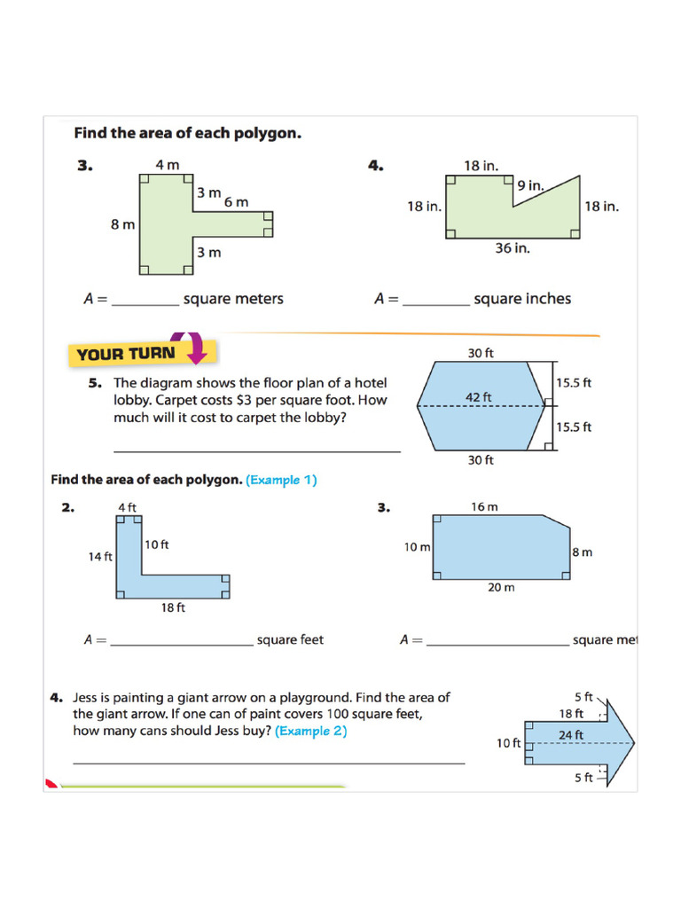 13 4 Guided Practice Area of Irreg Poly | PDF