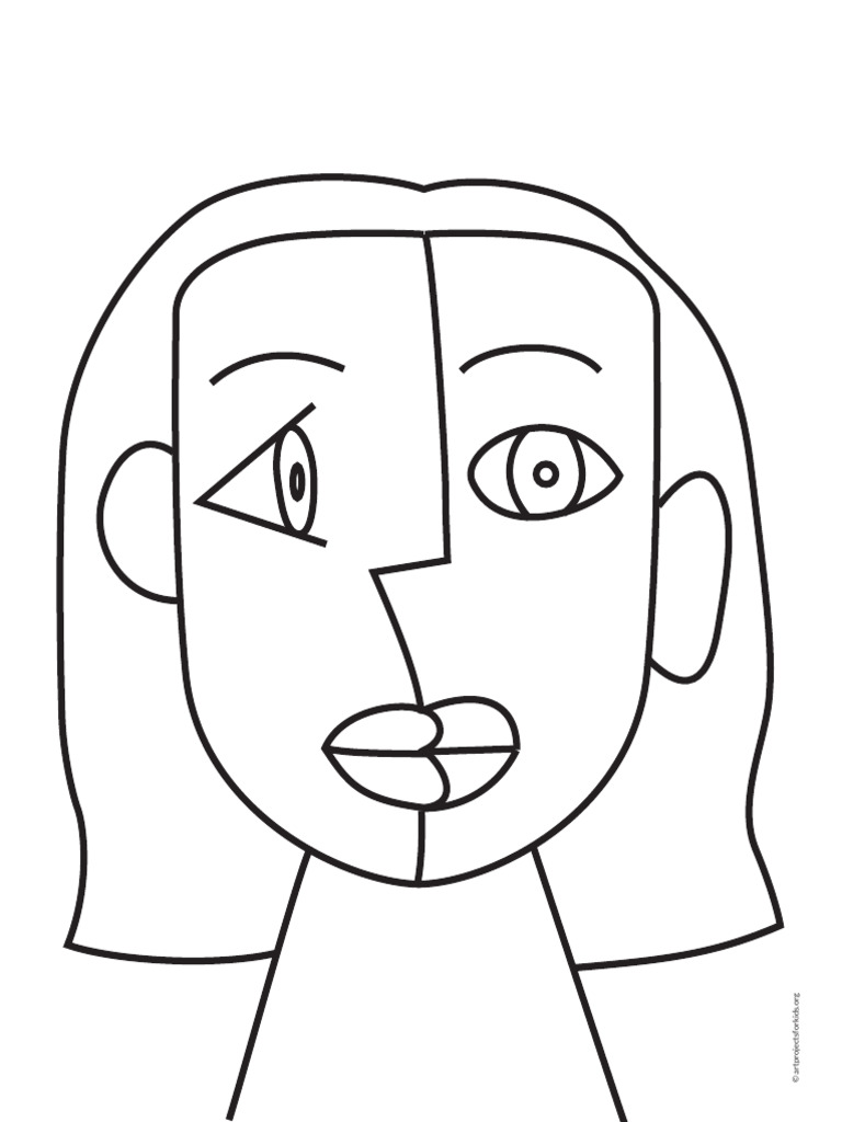Cubism Coloring Page | PDF